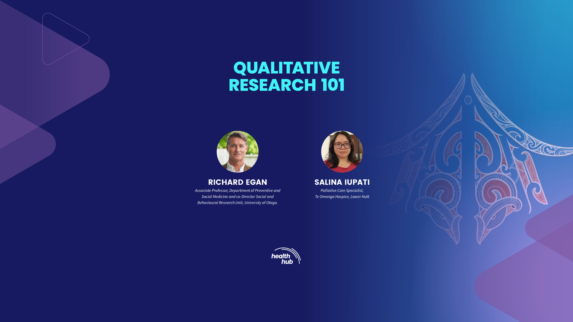 QUALITATIVE RESEARCH 101 - myhealthhub.co.nz QUALITATIVE RESEARCH 101 - myhealthhub.co.nz